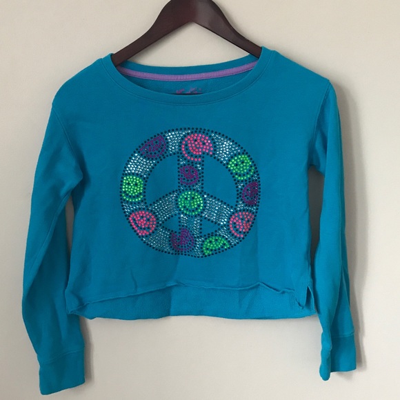 Justice | Shirts & Tops | Justice Peace Sign Sweatshirt | Poshmark